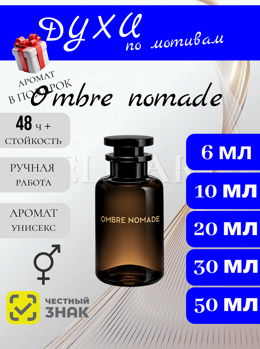 Духи ручной работы по мотивам Ombre Nomade мужские духи / Омбре Номаде духи для мужчин 10 мл