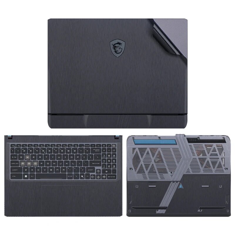 Наклейки на ноутбук MSI Vector 16 HX AI 2025, Brushed black