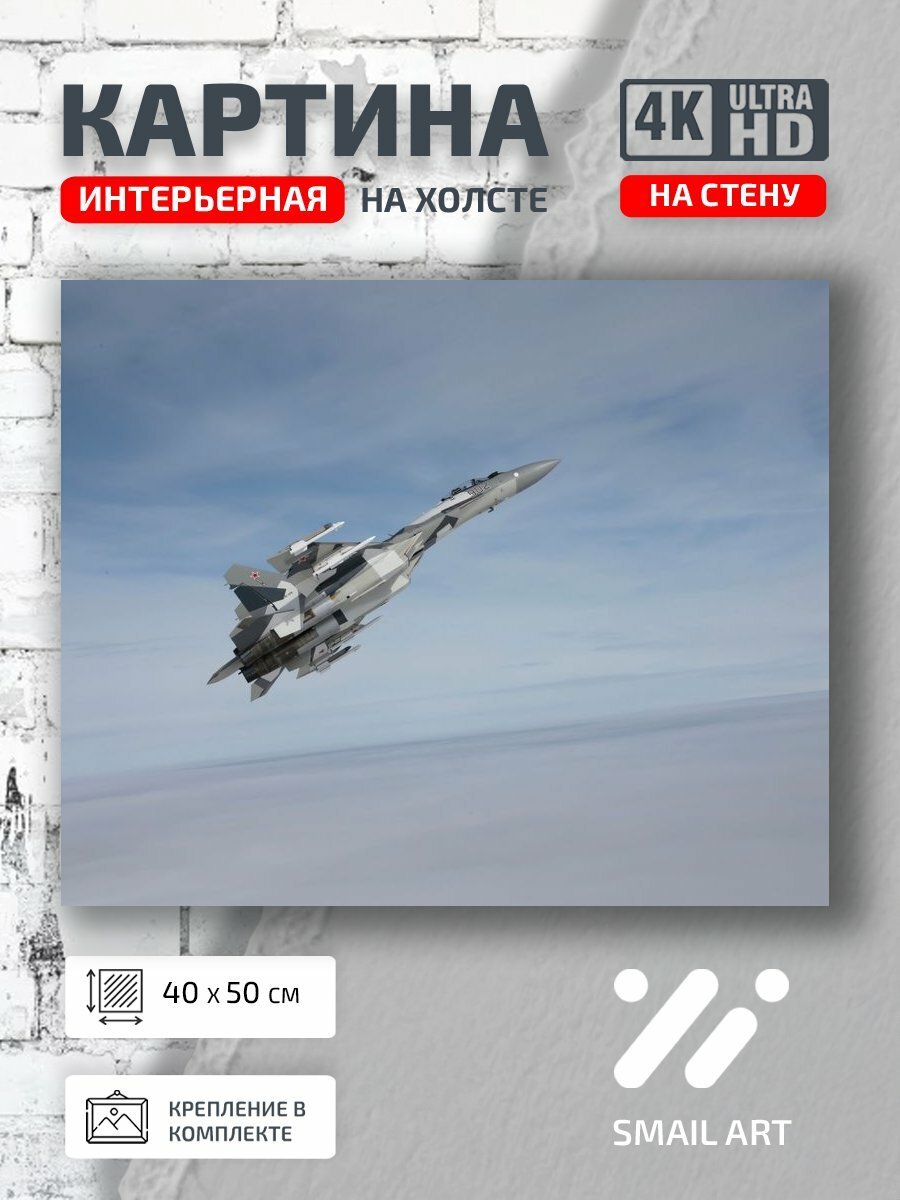 Картина на холсте интерьерная 40 на 50 на стену Истребителя Fighters для студии авиация