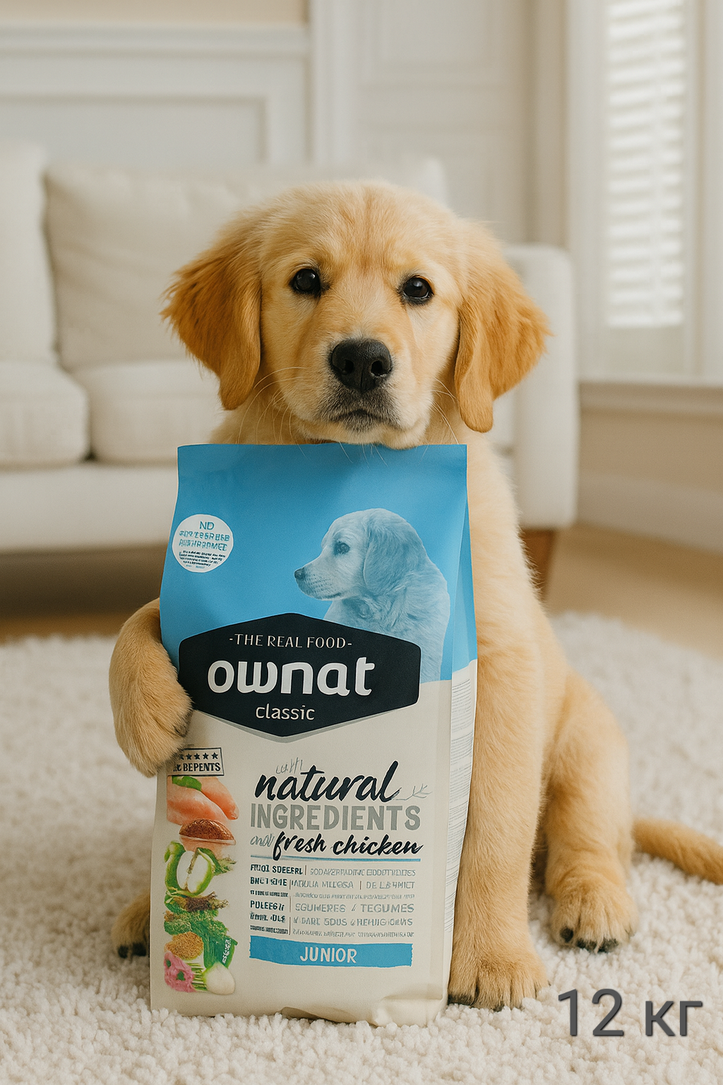 Ownat Junior Classic Сухой корм для щенков, с курицей, 12 кг