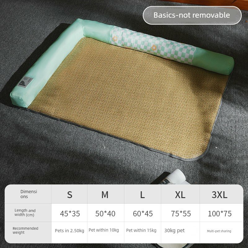 Коврик для собак, летняя будка, съемный и моющийся, четырехсезонный коврик для собак для сна, кровать для собак, коврик