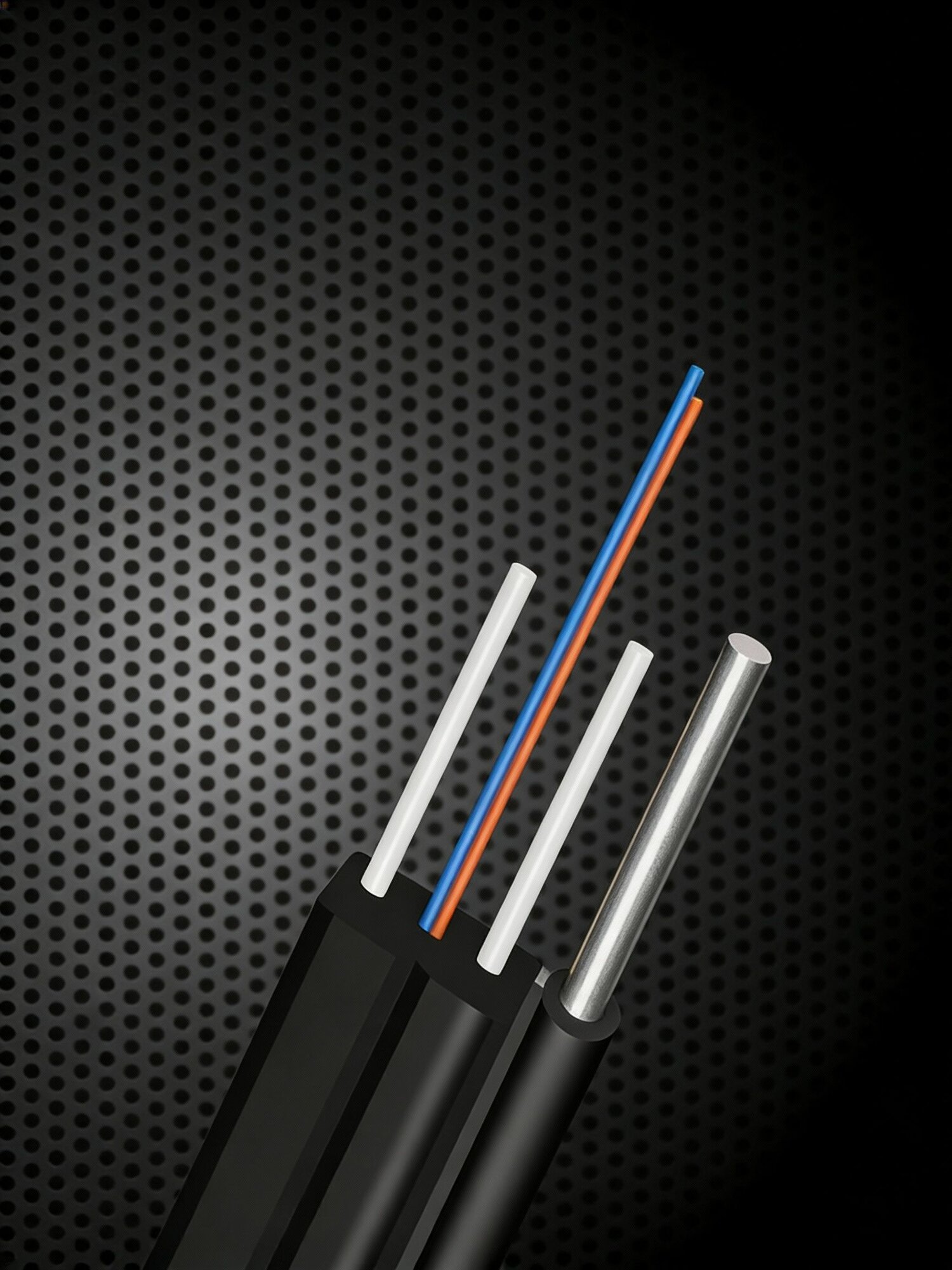 Кабель оптический FOXNET drop FTTH 2 волокна Outdoor 1steel+2FRP (катушка 1 км)