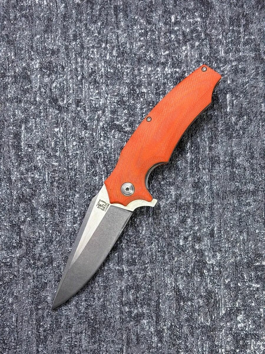 Складной нож флиппер FIRE оранжевый 21 см