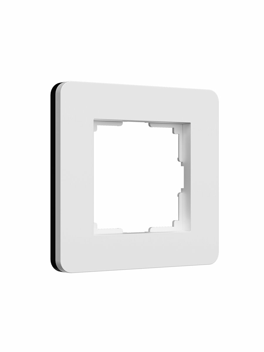 Рамка на 1 пост Werkel Split W0013068 soft-touch, цвет белый / черный