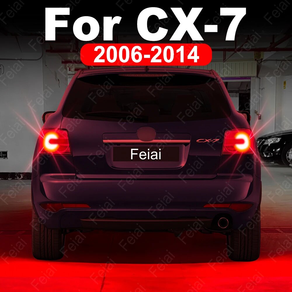 Светодиодные стоп-сигналы, стоп-сигналы, лампа для Mazda CX-7 CX7 CX 7 2006 2007 2008 2009 2010 2011 2012 2013 2014, светодиодная стробоскопическая вспышка, красные лампы Flash 5 times