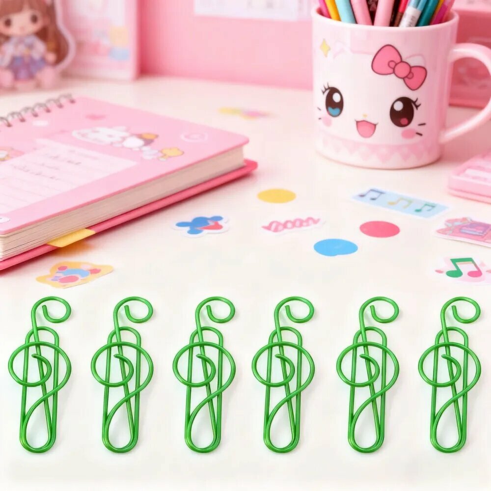 Скрепки в форме скрипичного ключа, 10 шт. / набор фигурных скрепок