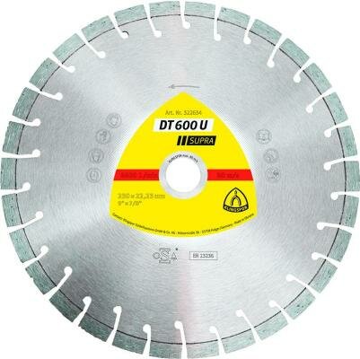 Алмаз. круг KLINGSPOR DT 600 U SUPRA 180х2.6х22.23мм короткий сегмент универсальный