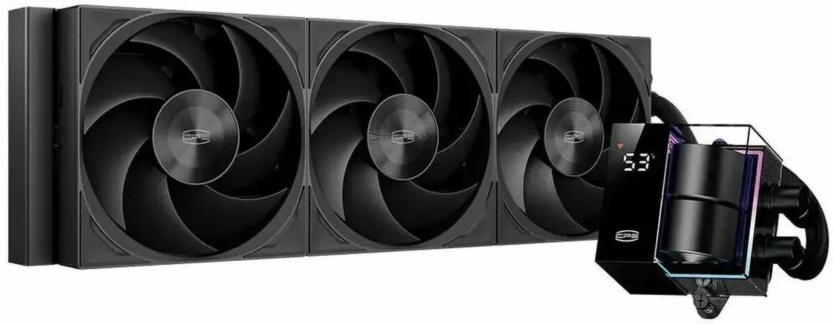 Система водяного охлаждения PcCooler DS360Pro Digital , LCD, 4-pin, ARGB, 120мм, черный, retail (DS360PRO DIGITAL BK)