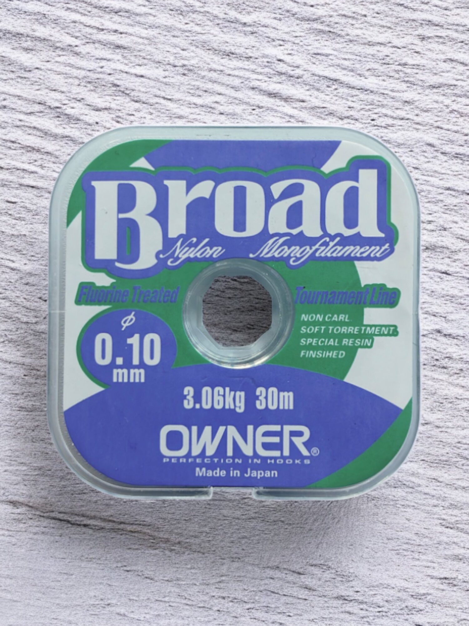 Леска Owner Broad длина 30 м диаметр 0,10 мм разрывная нагрузка 3,06 кг