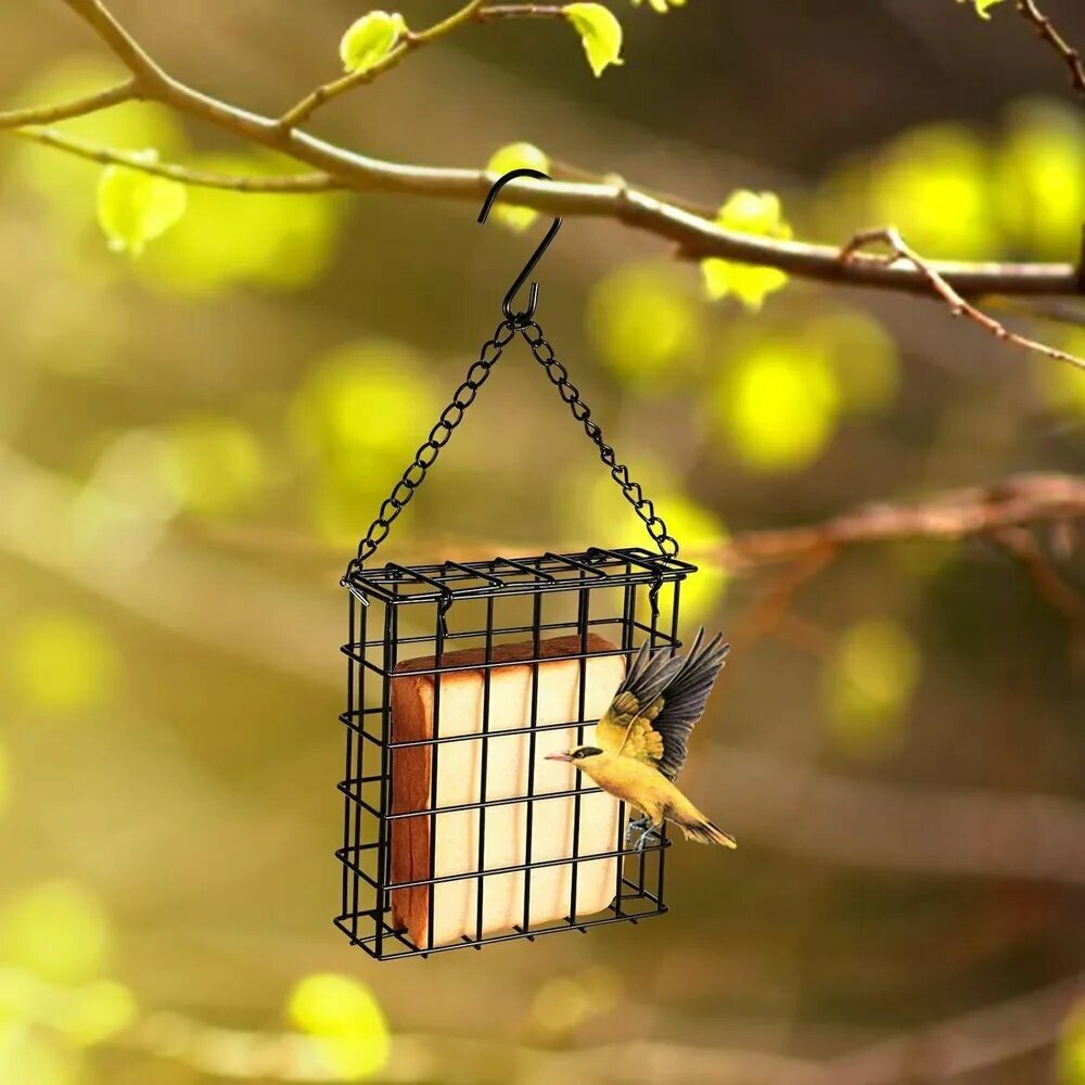 Подвесная квадратная цепная кормушка для птиц RUN.SE