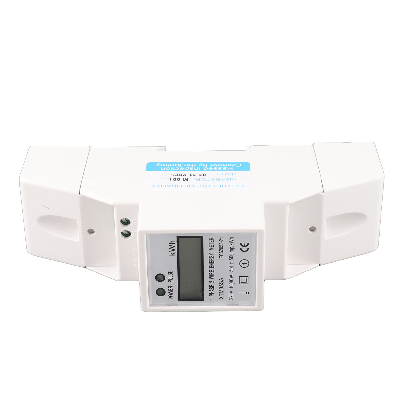 Цифровой ЖК-дисплей, однофазный электросчетчик на DIN-рейку, 10-40 А, электронный счетчик кВт·ч.