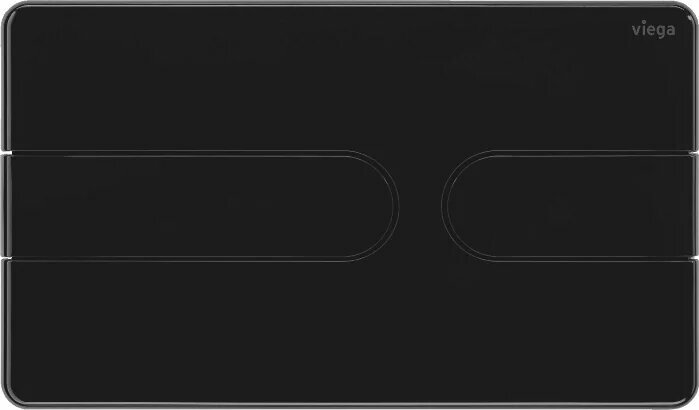 Кнопка смыва для унитаза Viega Prevista 8613.1 черная, глянцевая, кнопка для инсталляции, двойной смыв