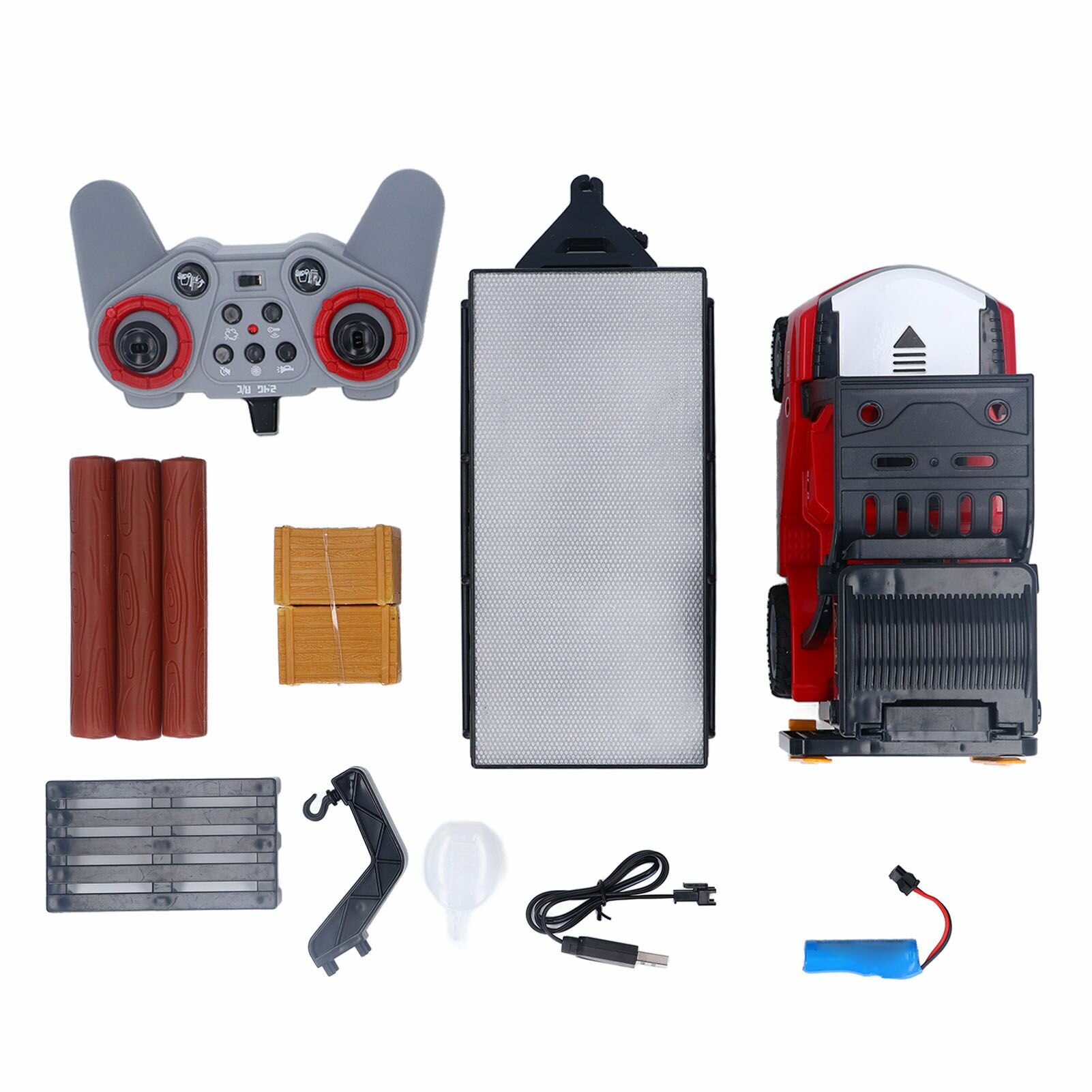 RC вилочный погрузчик 1:14, красный, инженерная модель, дети