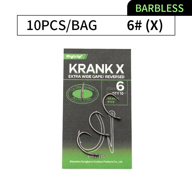 10 шт. Крючки для карпа Krank Hook EXTRA Extra Wide Gape