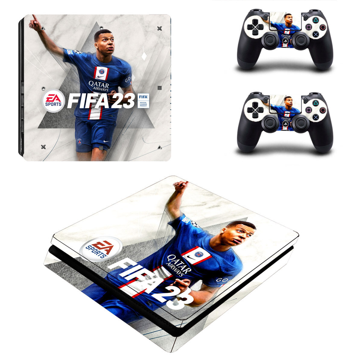 Защитные наклейки для экрана PS4 Slim, цветные наклейки и бесшовная печать высокого разрешения для корпуса PS4 Slim.