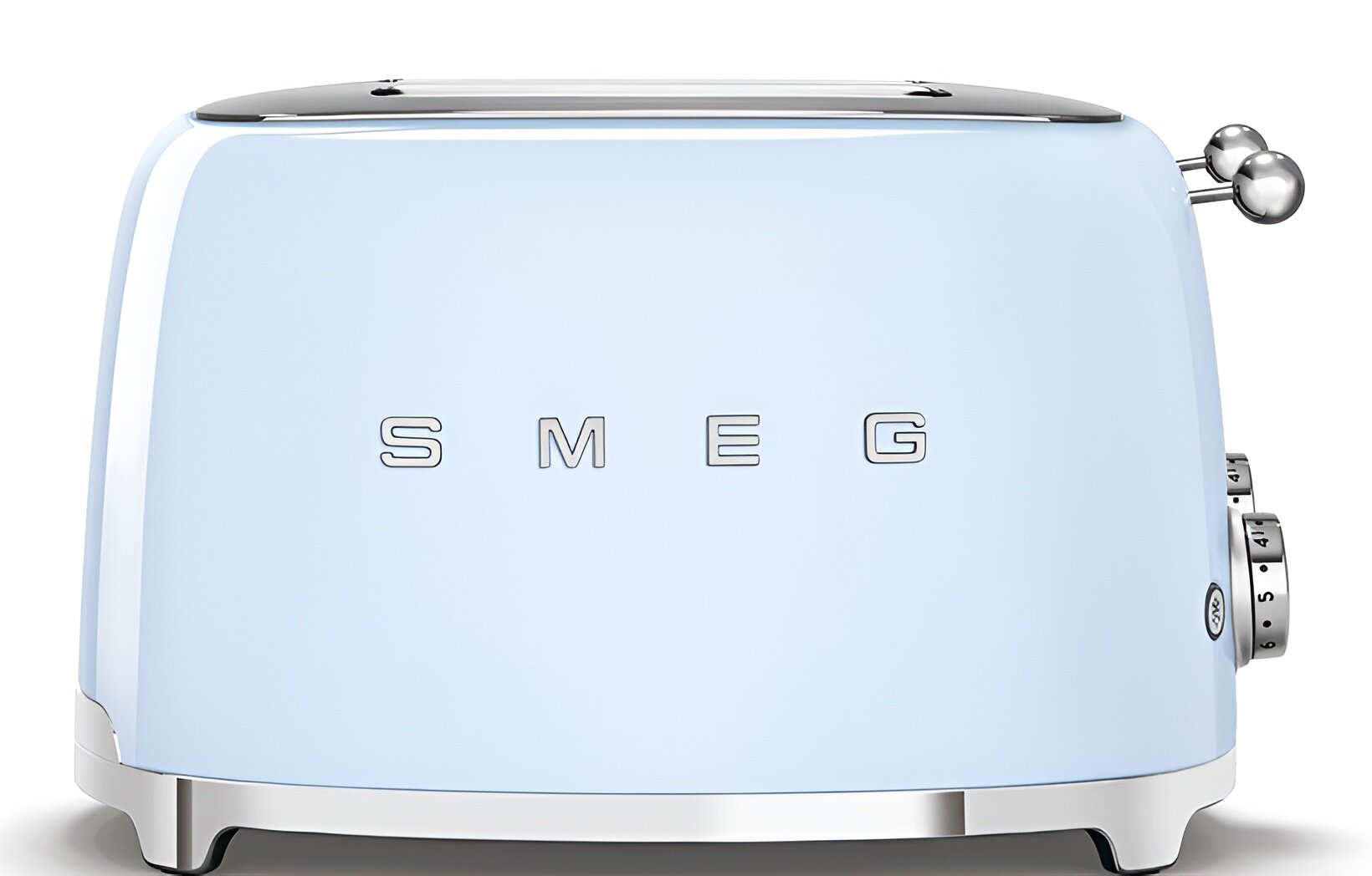 Тостер SMEG TSF03PBEU, регулировка степени обжаривания, подогрев, разморозка, 4 ломтика хлеба