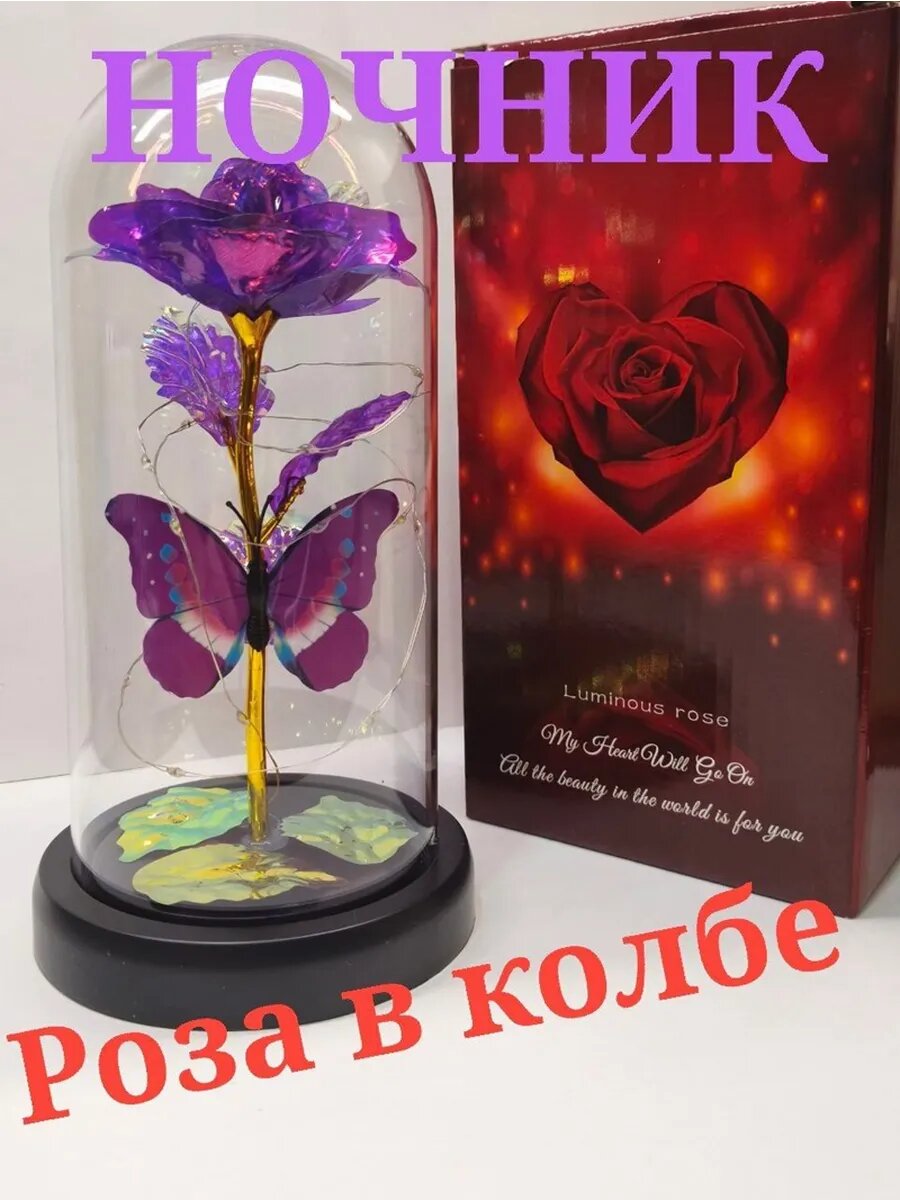 Роза-ночник в колбе