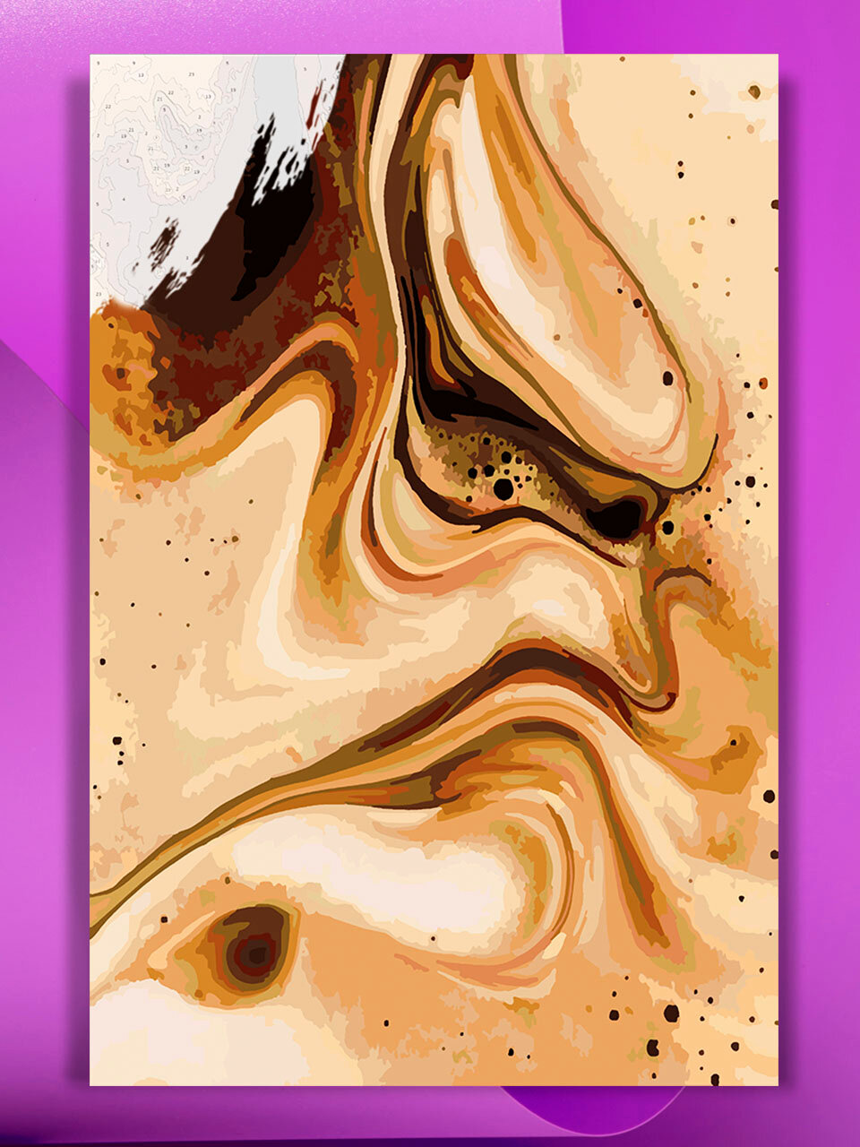 Картина по номерам на холсте Абстракция кофе, 40 х 60 см