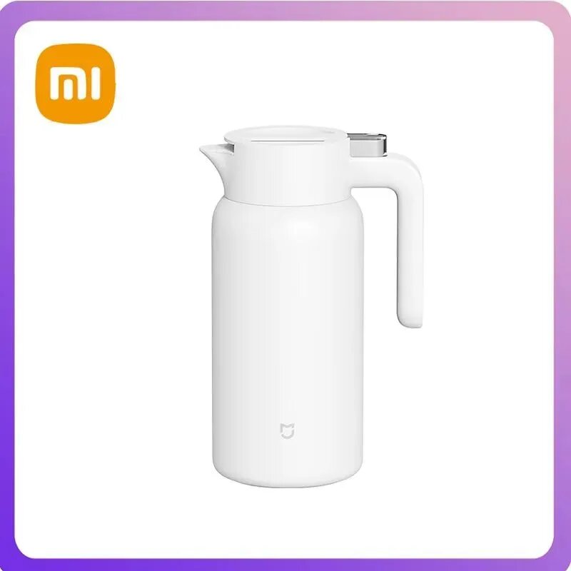 Xiaomi Термос Отверстие для питья, С ручкой, С кнопкой, 1.8 л