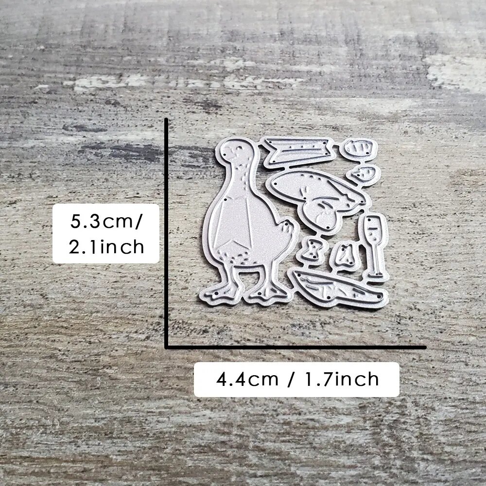 Металлические трафареты Catlove Гусь для скрапбукинга CL3531