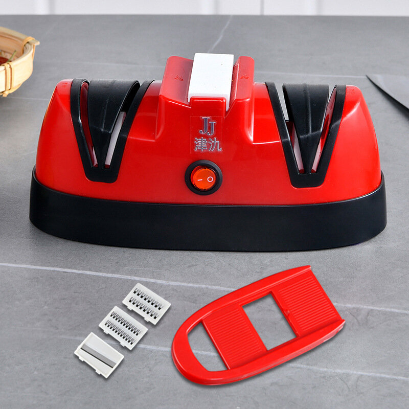 Многофункциональный электрический точилка для ножей 4-в-1 с овощерезкой, быстрая заточка ножей, автоматическая точилка для кухонных ножей