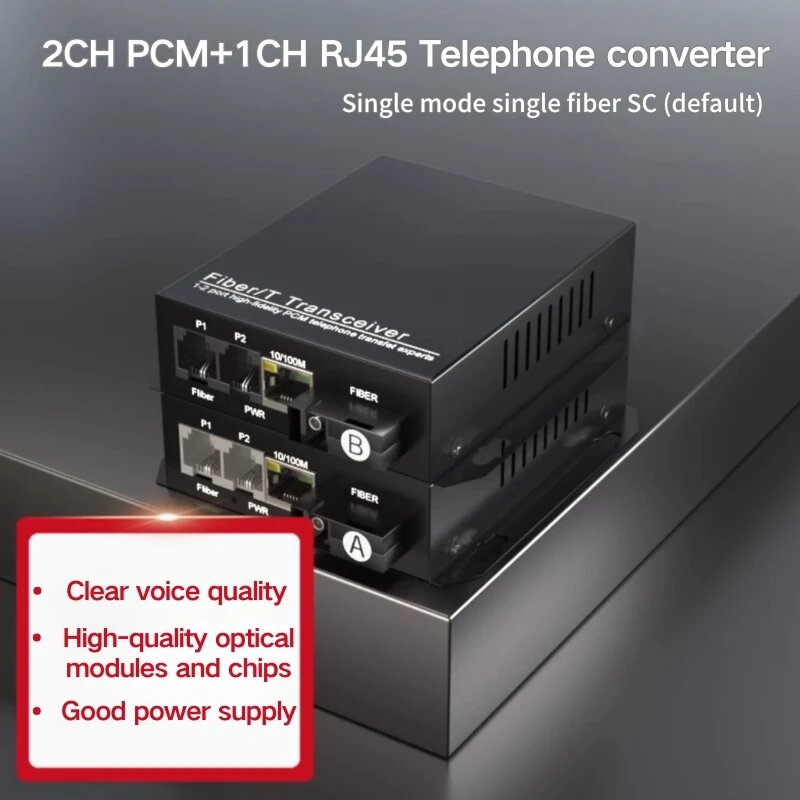 PINWEI Оптоволоконный медиаконвертер RJ11 10/100M PW-2P1ET-SC