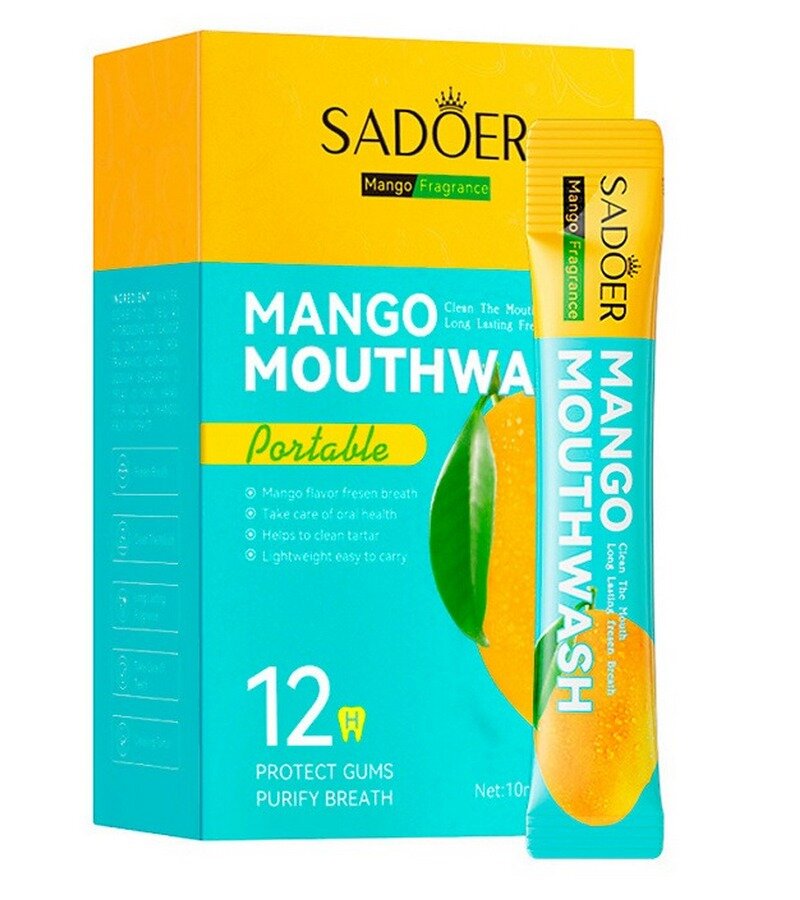 Sadoer Mango - Mouthwash Portable Ополаскиватель для полости рта "манго" 20х10 мл. (саше)