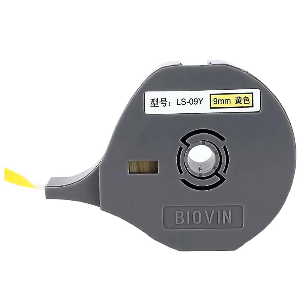 Кассета с лентой для этикеток BIOVIN LS-06W/YS LS-109W/Y/S LS-12W/Y/S 6 мм 9 мм 12 мм 8 м белый желтый серебристый 9mm Yellow