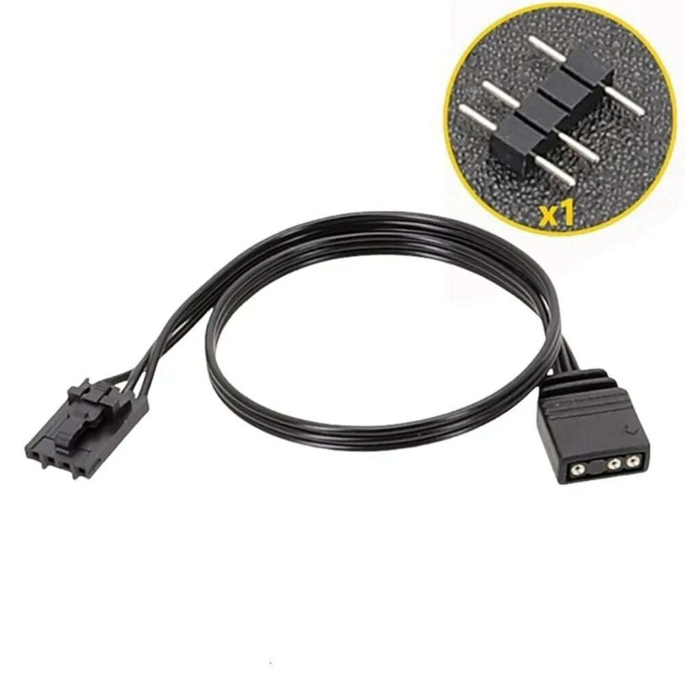 Кабель-адаптер 4Pin на 3Pin для подсветки вентиляторов 25см/9.84дюйма