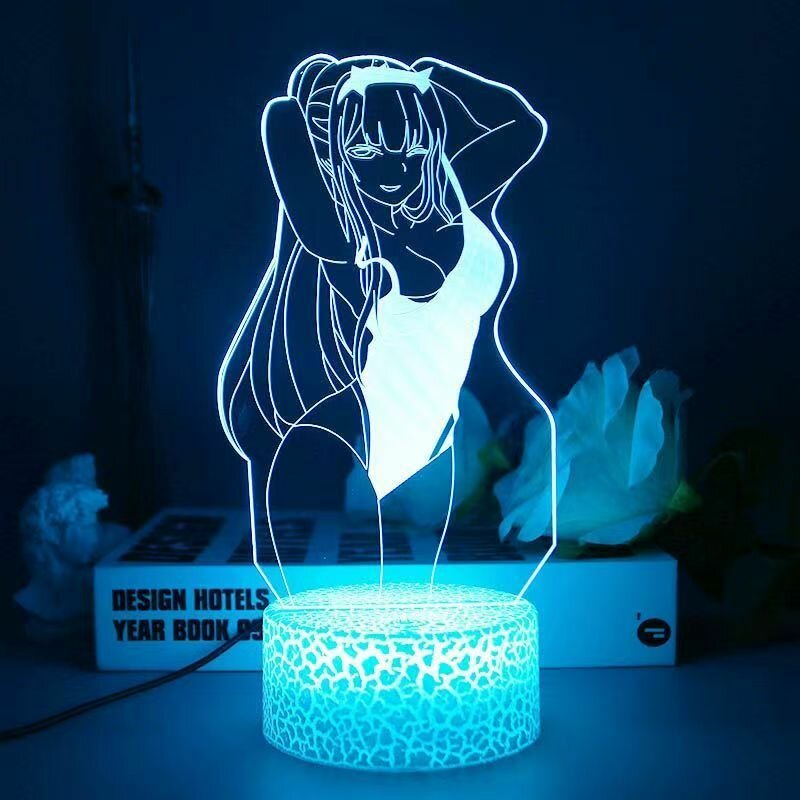 3D Ночник светильник аниме 7 цветов + usb