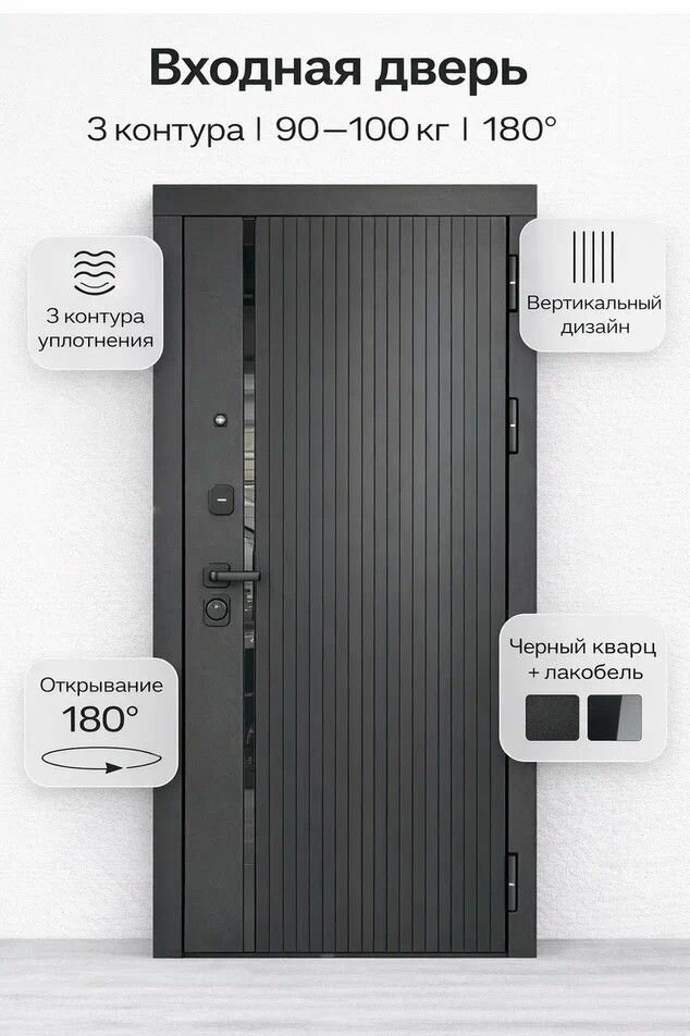 Входная дверь металлическая СОЮЗ 90мм Вертикаль/панель