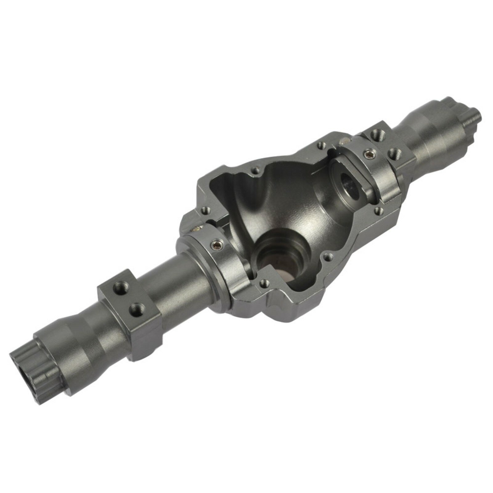 Запасные металлические блоки мостов с корпусом коробки передач серебристого цвета для радиоуправляемого автомобиля REDCAT Gen8, модернизационные детали порталного узла RER11405, 1 корпус коробки передач в комплекте