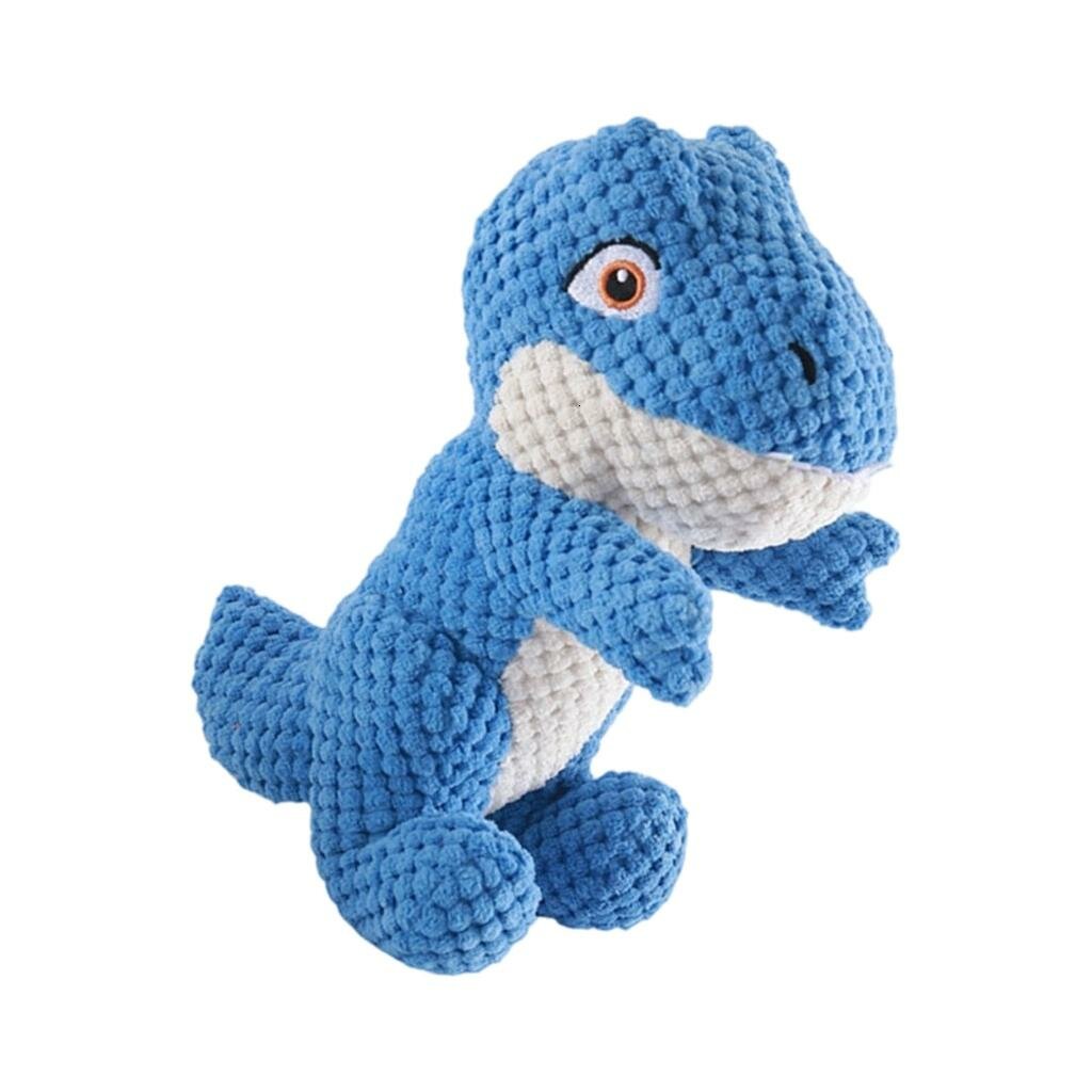 Симпатичная игрушка для собак в форме динозавра-синий обнимающийся дракон