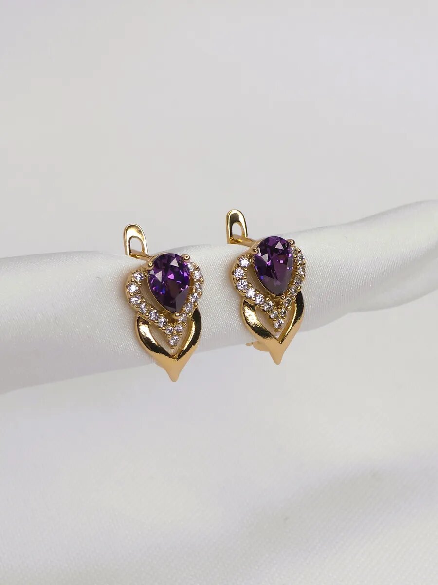 Серьги, искусственный камень