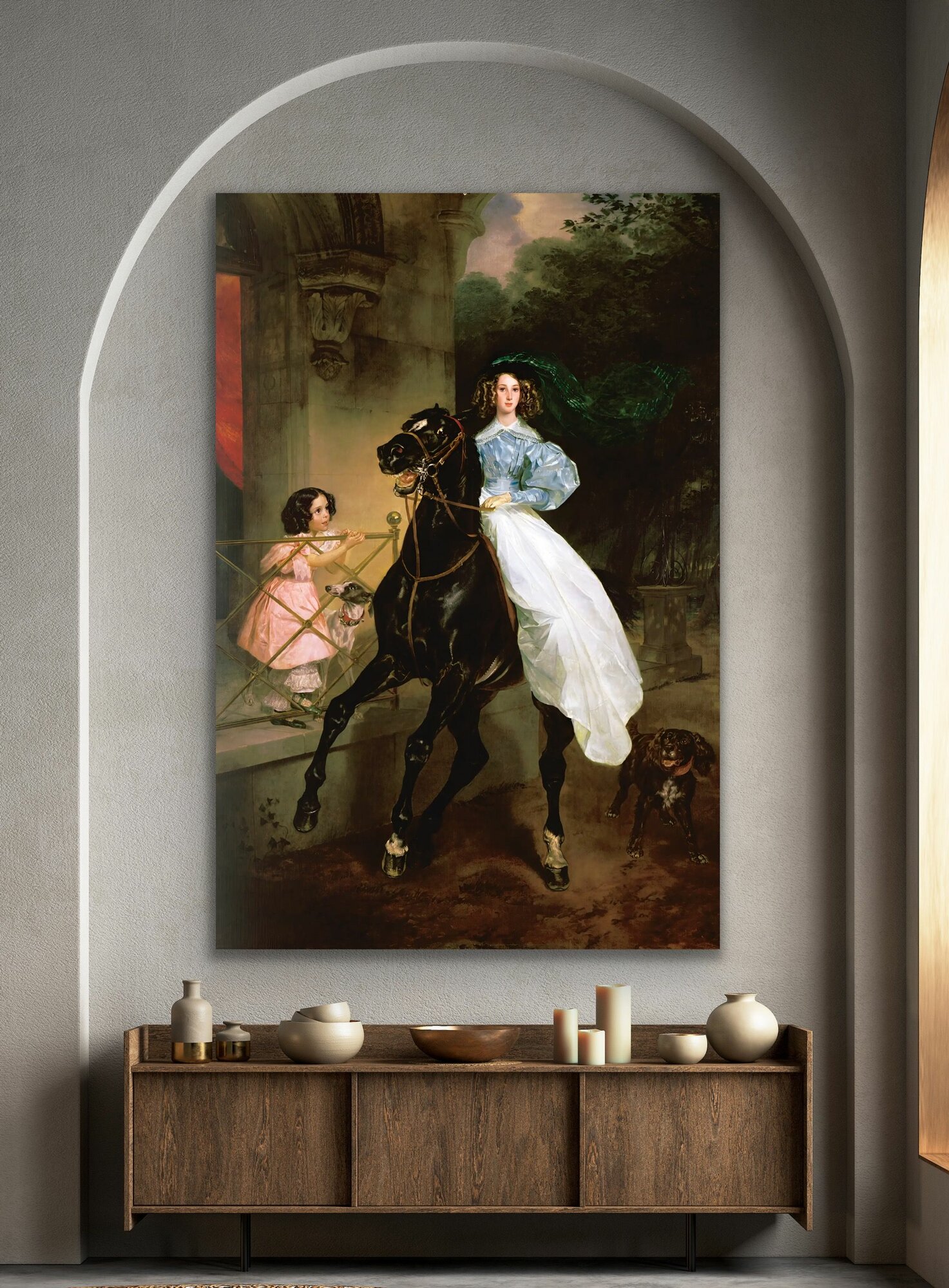 Репродукция картины "Всадница"