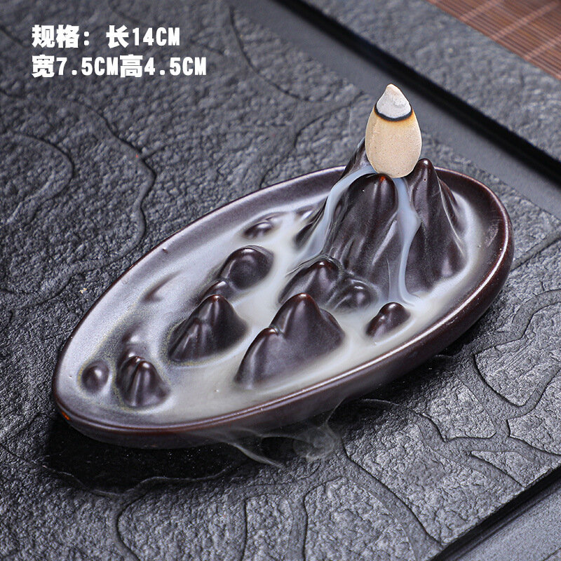 Кадильница с обратным потоком, креативный домашний декор, керамическое изделие, дзен-орнамент, рыбки, сандаловое дерево, орнаментальный кросс-бордер