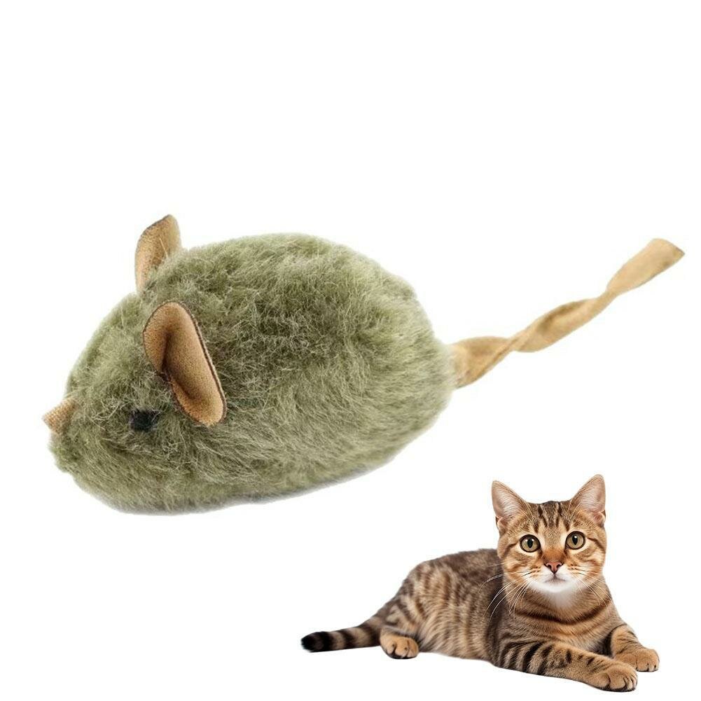 Игрушка для кошек мышка со звуком/ мышка пищалка для кошек