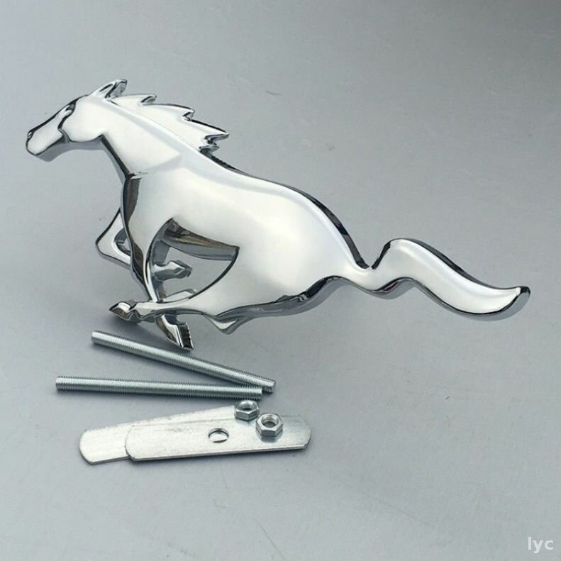 Эксклюзивная металлическая эмблема Mustang 20.5 см для стильного оформления решетки радиатора автомобилей Ford