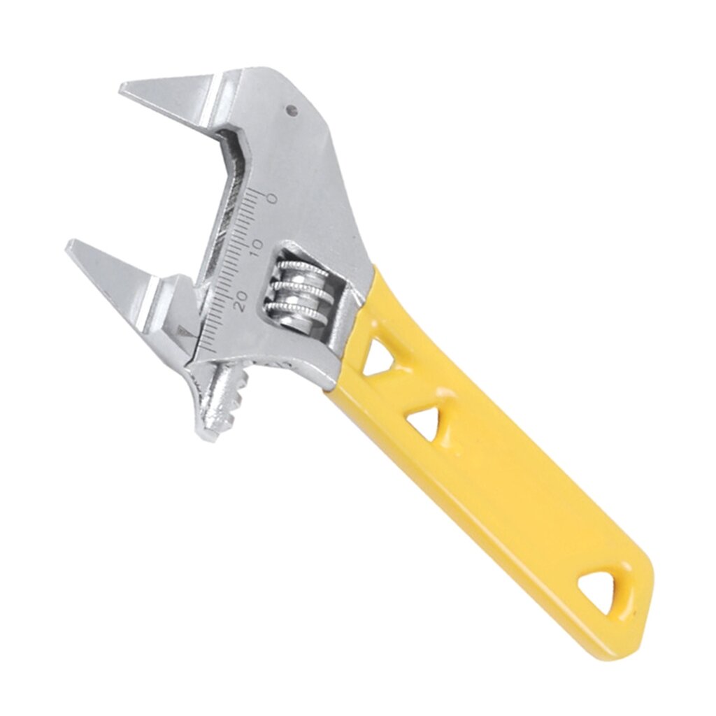 Универсальный Стальной Гаечный Ключ с Максимально Открывающейся Челюстью 20 мм Для Ограниченного Пространства С Нескользящей Резиновой Ручкой Разводной Ключ