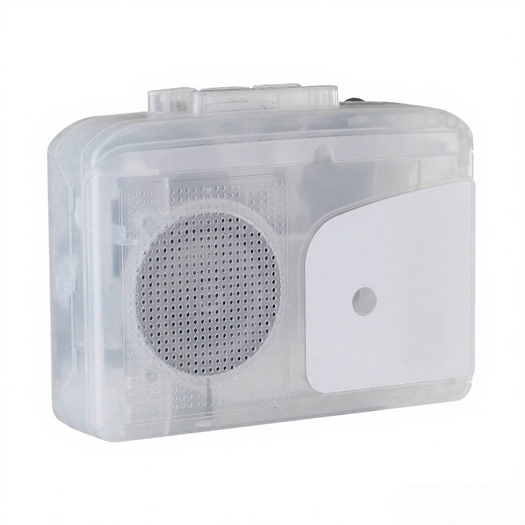 Кассетный плеер Walkman портативный ретро-колонка с несколькими методами питания, функцией цифровизации музыки с кассет в MP3, высоким качеством звука, идеальный компаньон для меломанов, цвет белый, материал ABS, интерфейс USB 2.0, USB-C UAC, встроенный