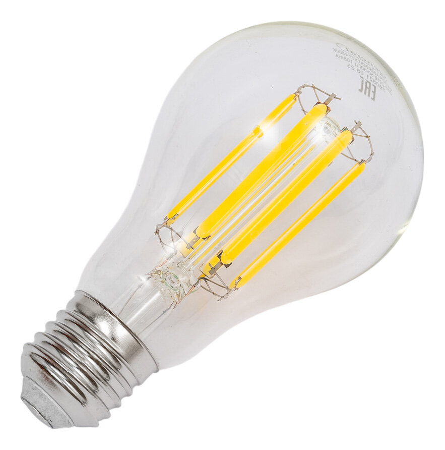 General Lighting Systems Лампа светодиодная Филамент прозрачный E27 25Вт 2450Лм 4500К Нейтральный белый свет Груша GLDEN-A65S-25ВТ-230-E27-4500 660323