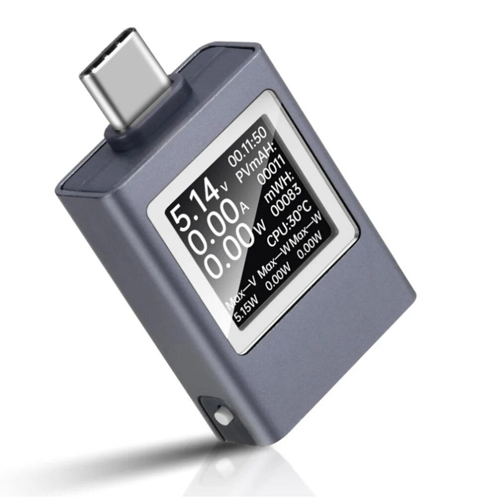USB-тестер напряжения NIGHTKIST GLUE, черный, экран белый
