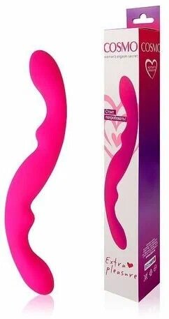 COSMO Фаллоимитатор двусторонний силиконовый Extra Pleasure 27 см (CSM-23018), розовый