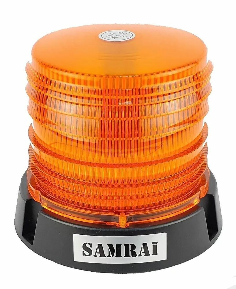 Проблесковый оранжевый светодиодный маяк Samrai LS-016-22A на магните — питание от прикуривателя 12–24В в авто