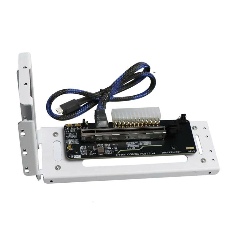 Внешняя видеокарта GPU через M.2 в PCIe 5.0 x4, Белый - Угловой блок питания