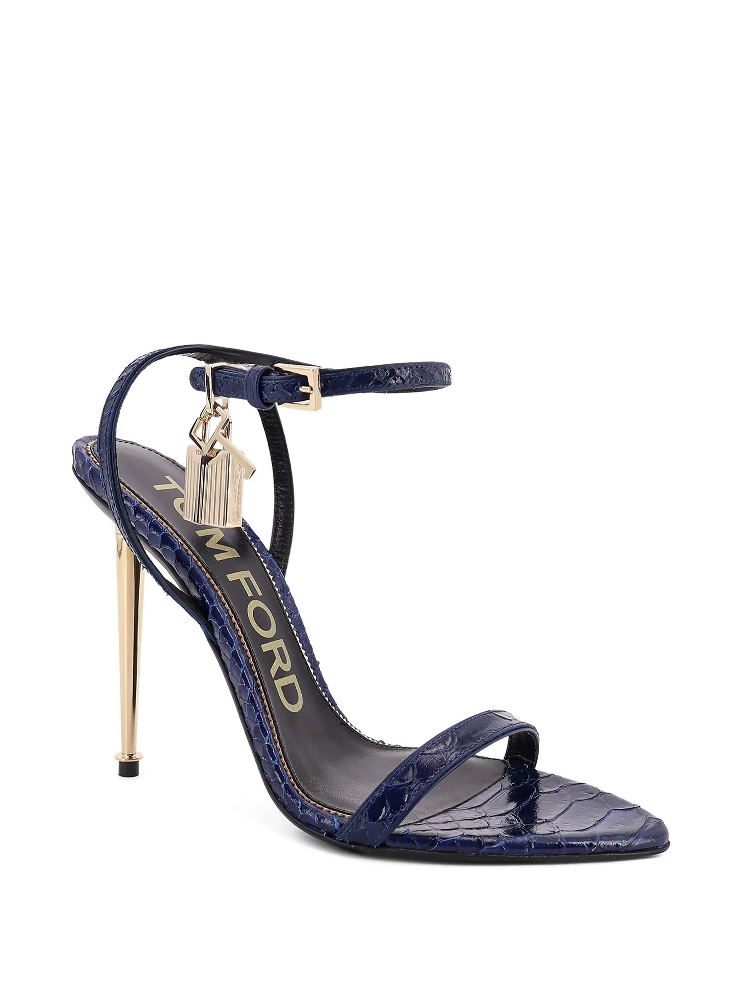 Босоножки Tom Ford Leather heeled sandals, размер 38, blue — фото 1