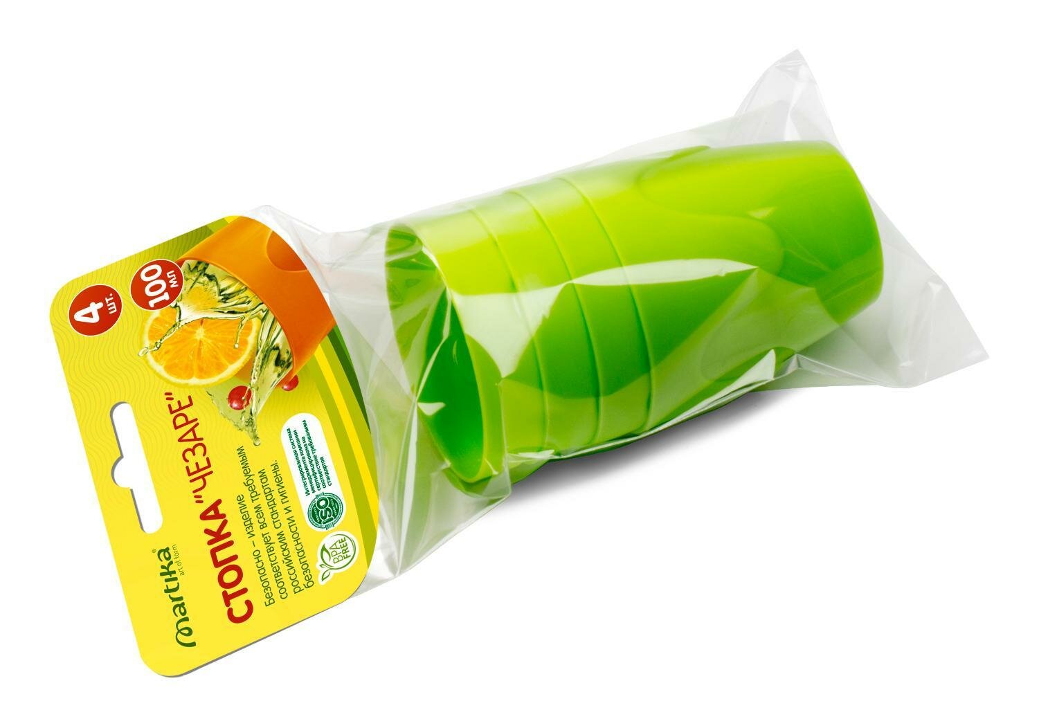 Стопка чезаре 100МЛ набор 4ШТ MARTIKA