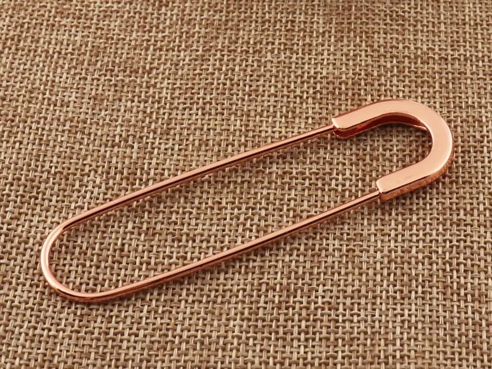 Большие английские булавки 80 мм, набор из 8 штук, розовое золото/серебро/золото Rose Gold