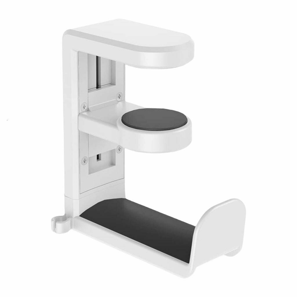 Держатель для наушников под стол с поворотом на 360 градусов, Белый