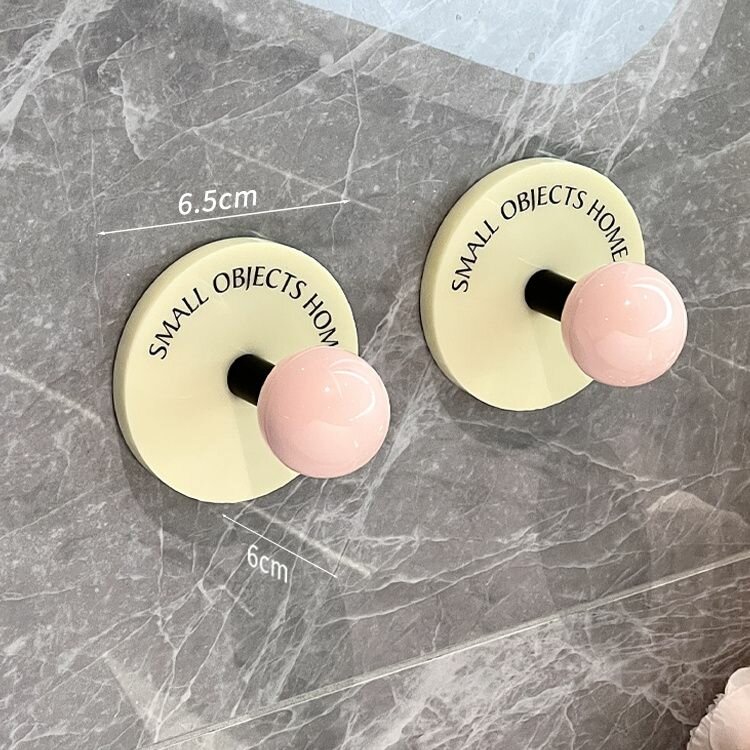 Настенный крючок для ванной с милым дизайном, без сверления, водонепроницаемый, с клейкой основой, для хранения резинок для волос в туалете